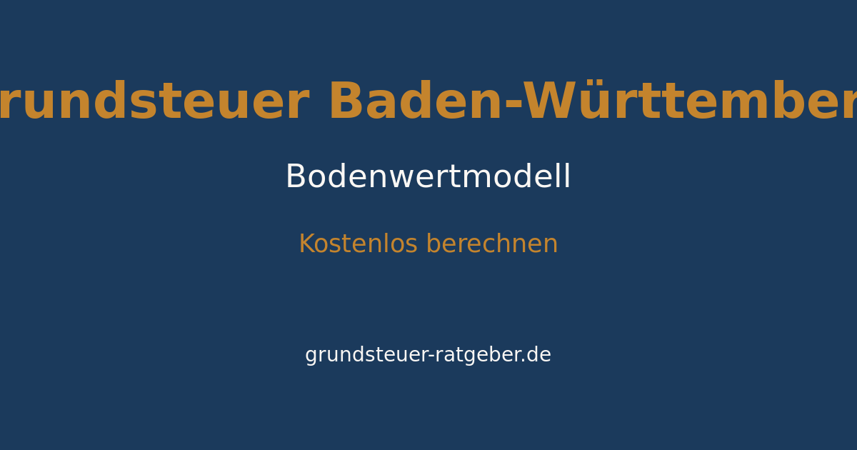 Grundsteuer Baden Wurttemberg Rechner